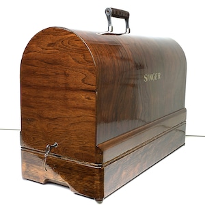 SINGER Sewing Machine Bentwood Wooden Carrying Case for 15 15-91 201 ...