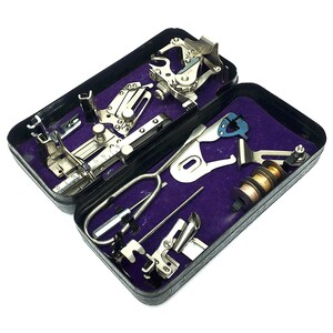 SINGER Attachment Box Metal Black Crinkled Wrinkle Complete | Etsy