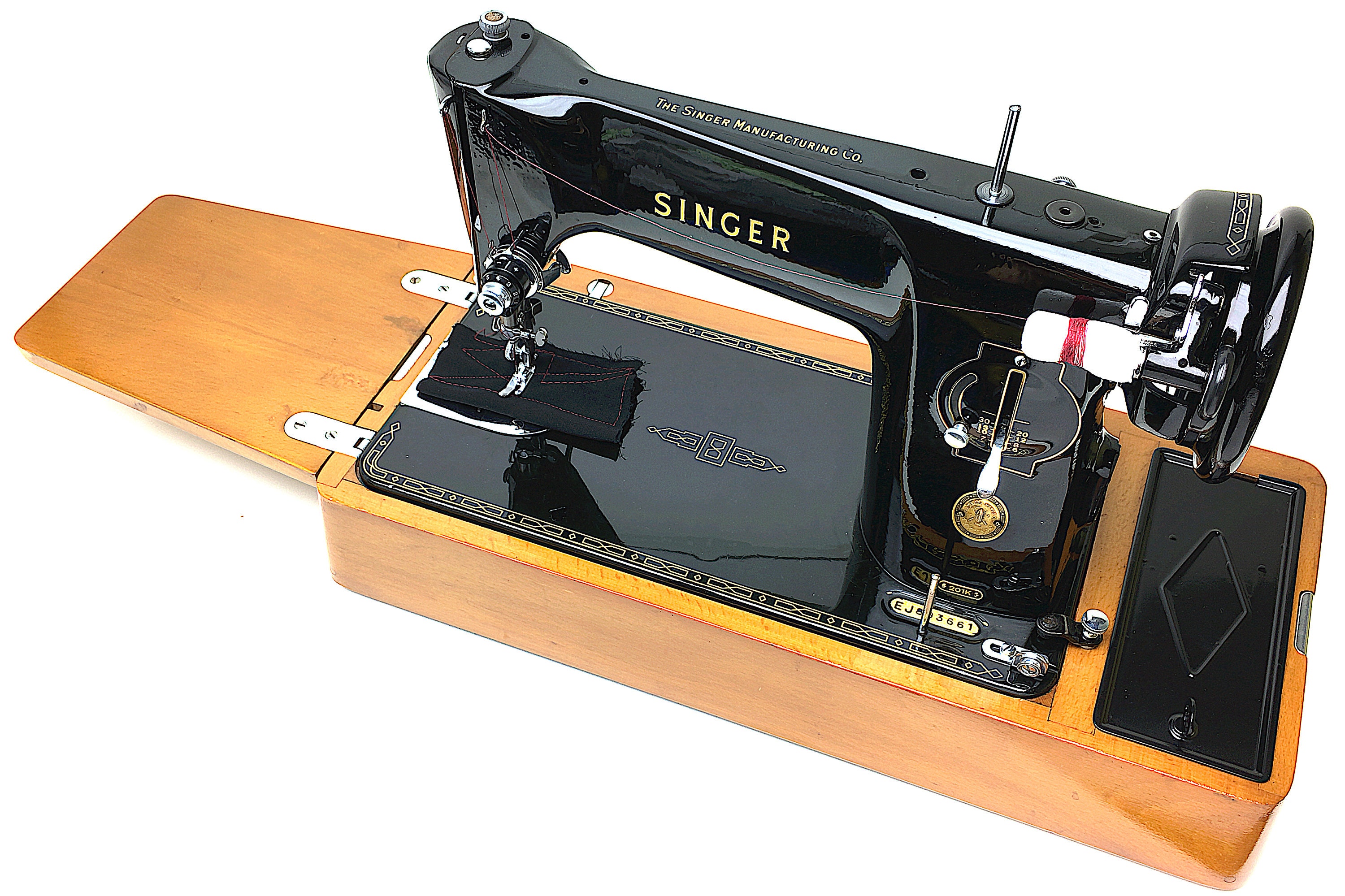 SINGER Sewing Machine Full Size Wooden Base & Extension Board | Etsy