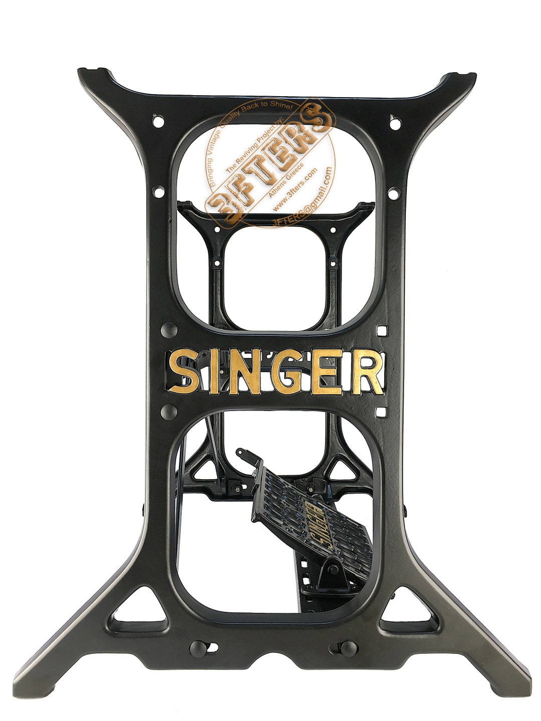 SINGER Sewing Machine Industrial Table Cast Iron Stand Legs Base by ...