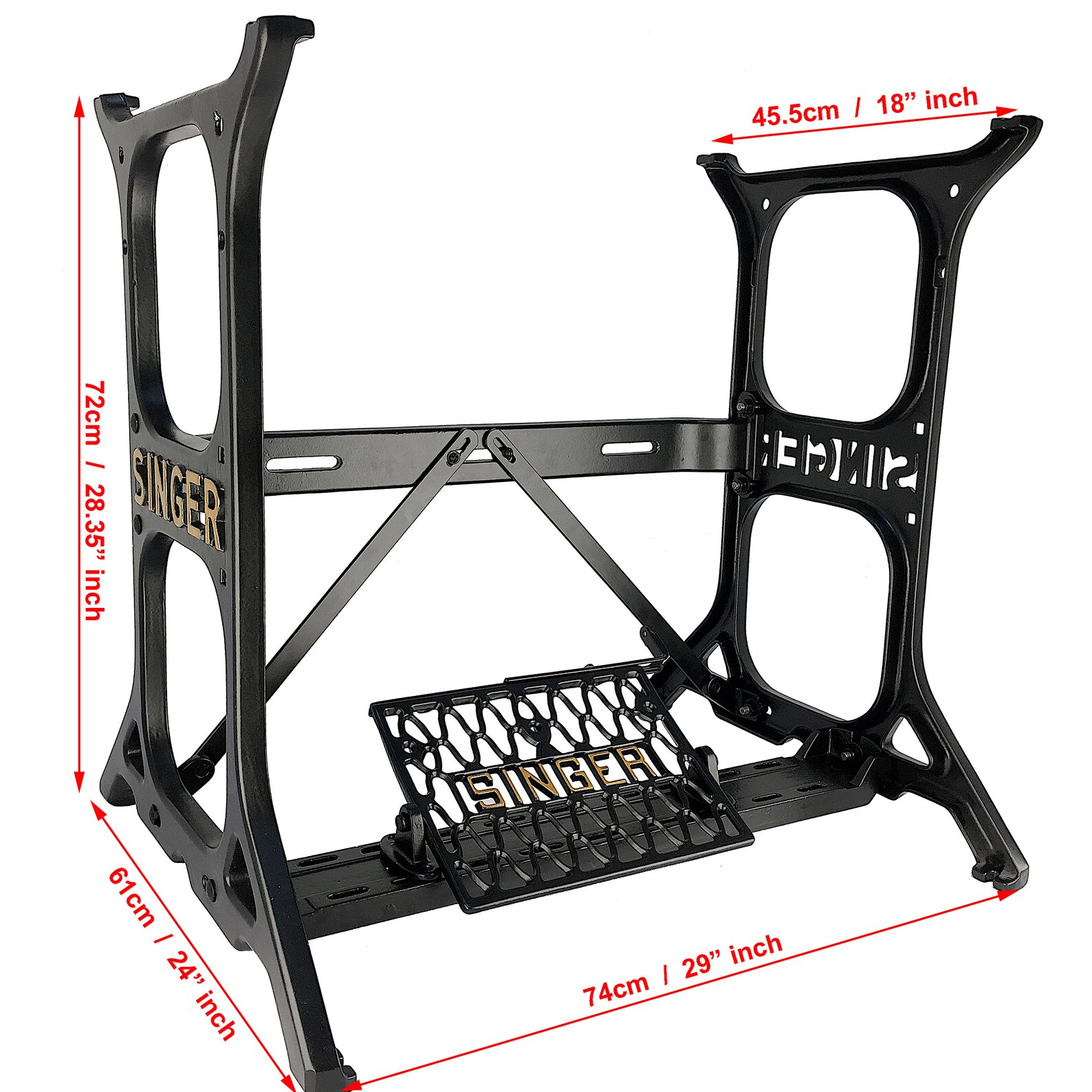 SINGER Sewing Machine Industrial Table Cast Iron Stand Legs | Etsy