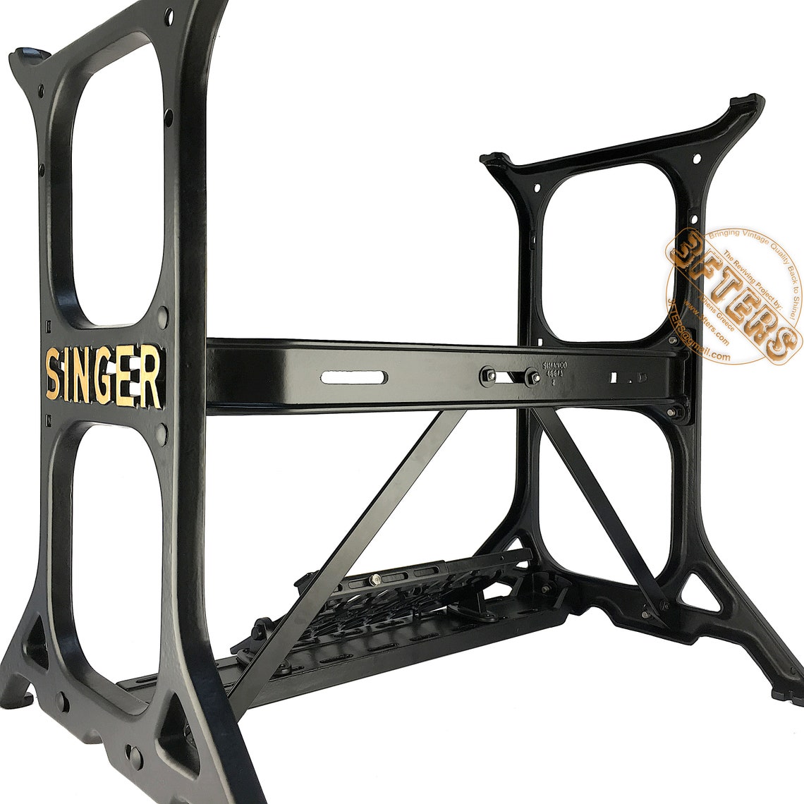SINGER Sewing Machine Industrial Table Cast Iron Stand Legs Base by ...