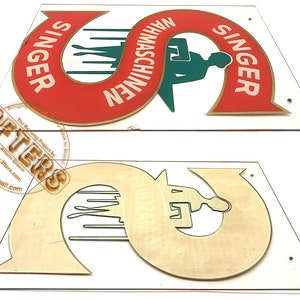 SINGER Sewing Machines Glass Sign German Nahmaschinen - Etsy