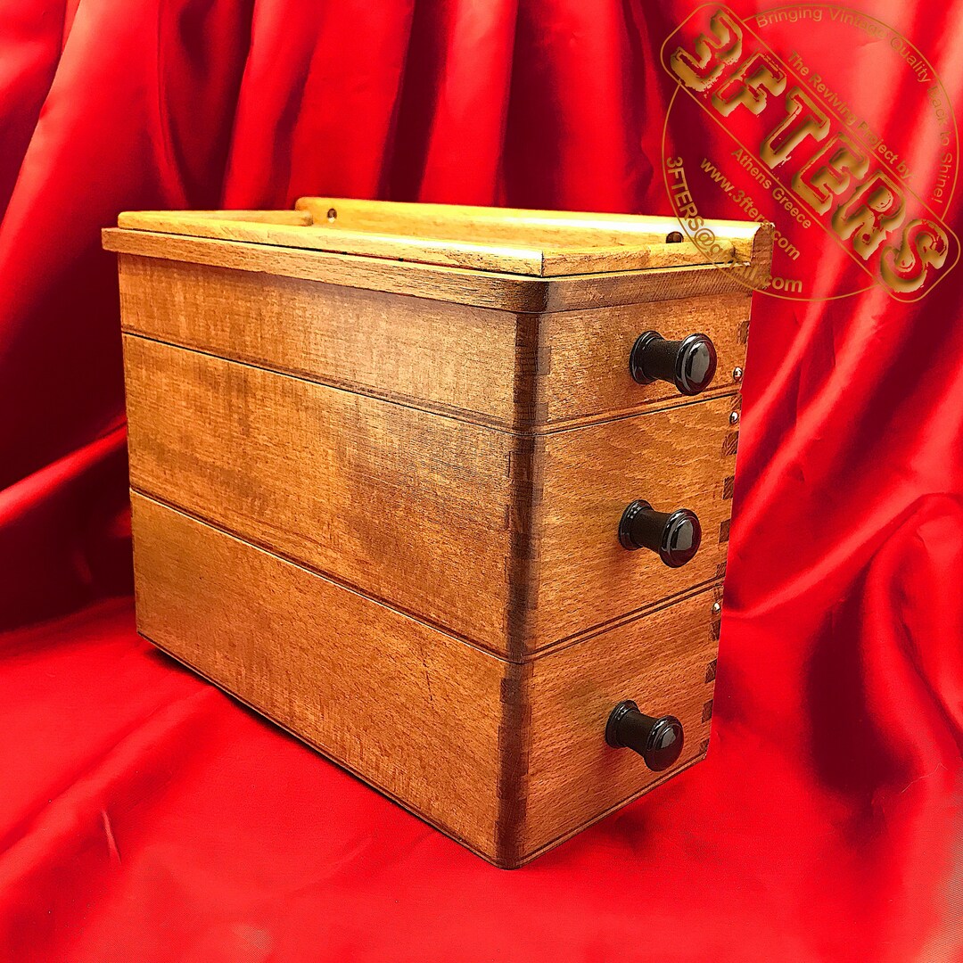 VTG PFAFF Wooden Drawers From Sewing Machine Treadle Table Cabinet ...