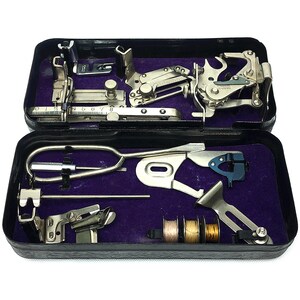 SINGER Attachment Box Metal Black Crinkled Wrinkle Complete | Etsy