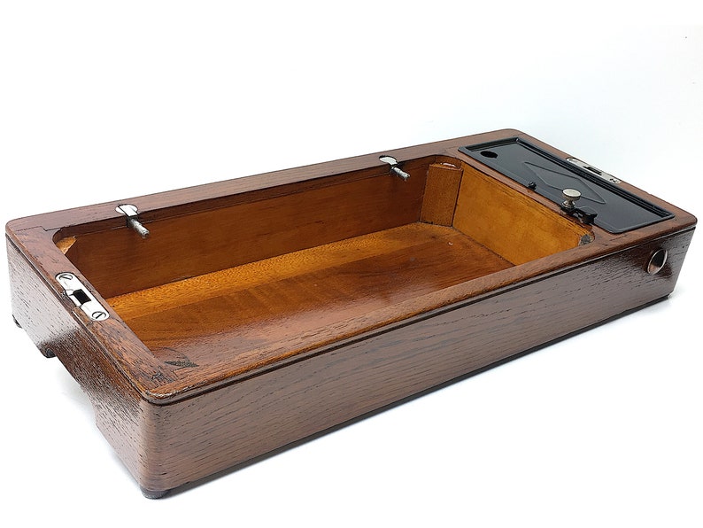 SINGER Sewing Machine Tiger Wood Bentwood Carrying Case for 15 15-91 ...