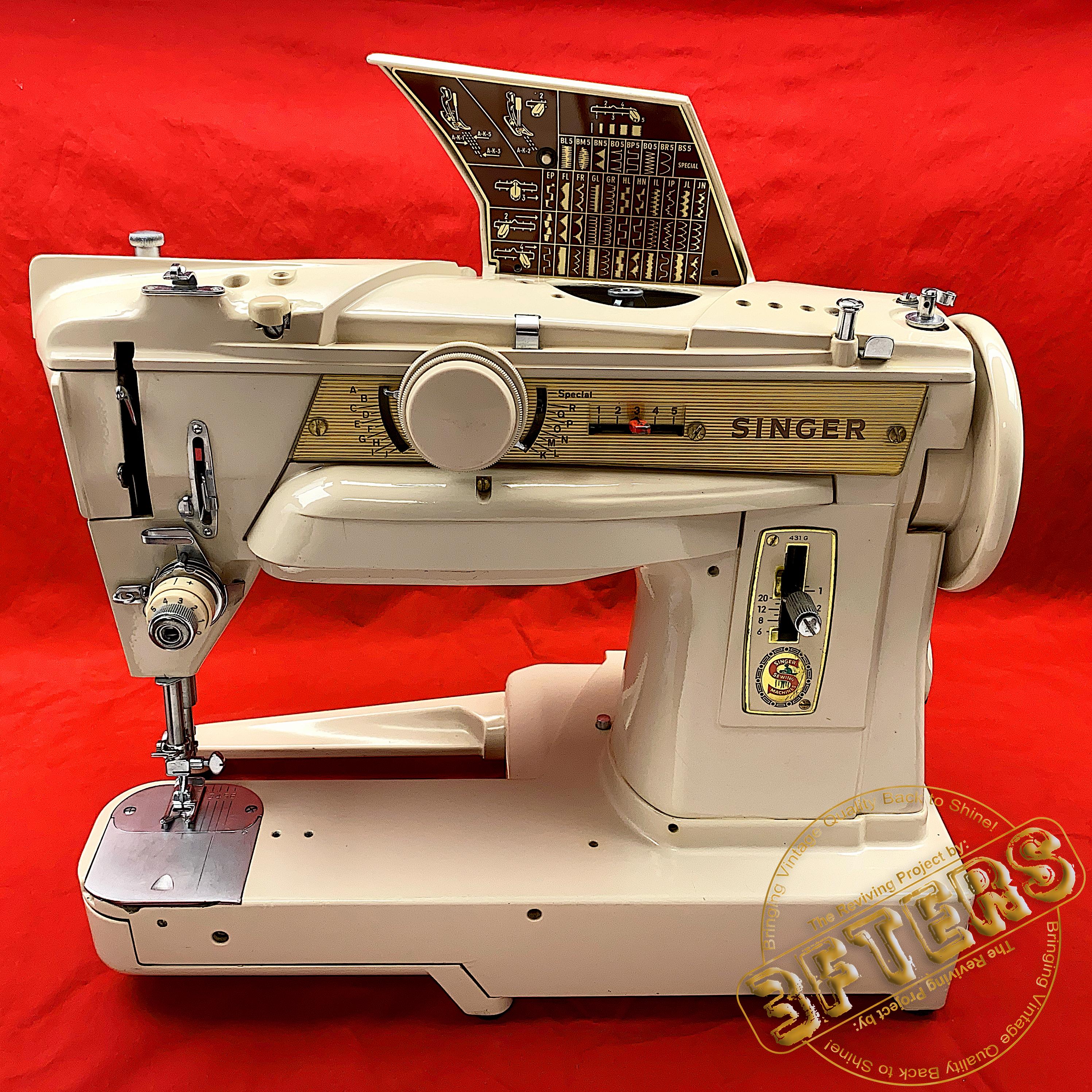 SINGER 431G Chainstitch Freearm Heavy Duty Vintage Sewing Machine ...
