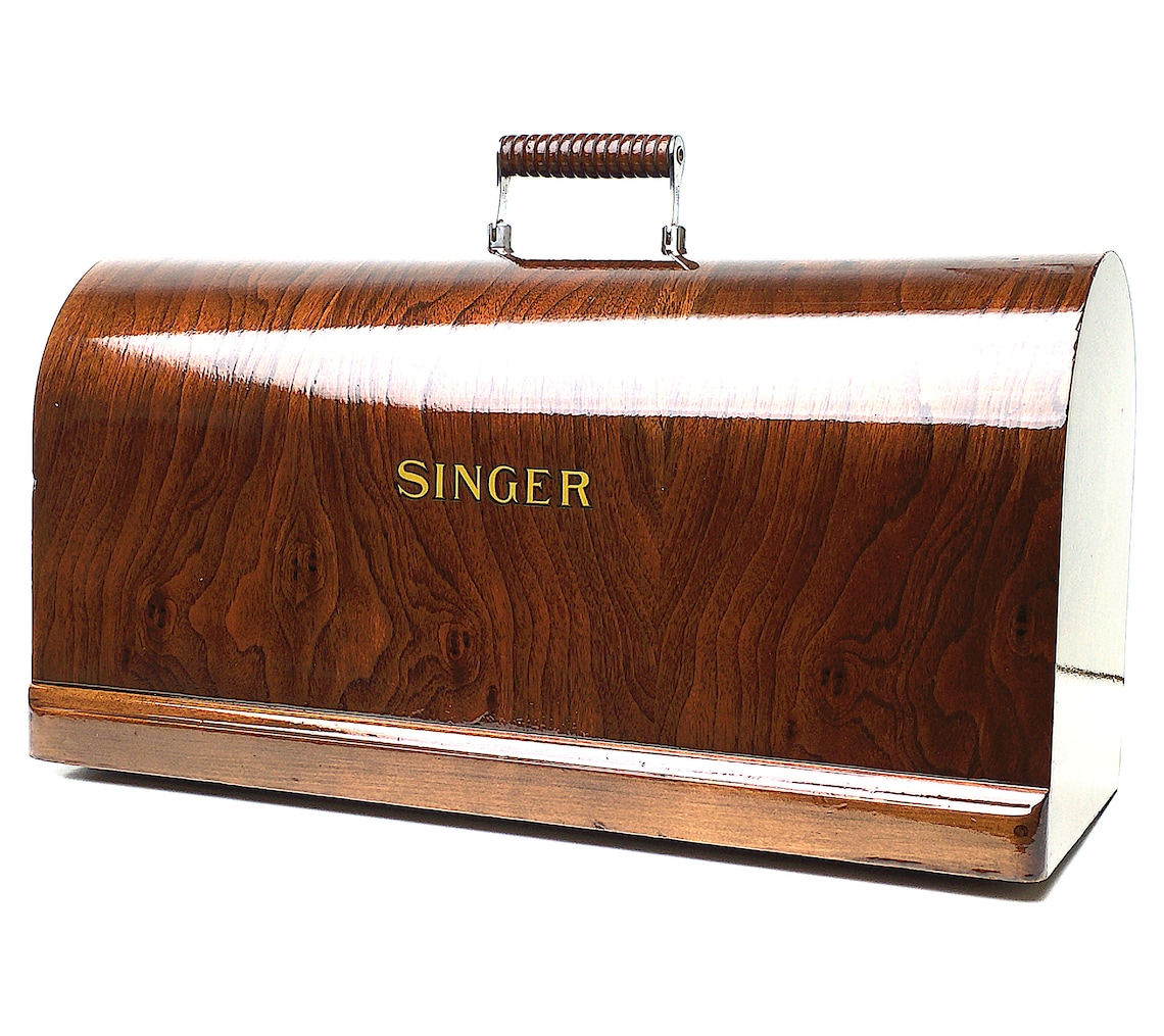 SINGER Sewing Machine Bentwood Carrying Wooden Case Top Cover | Etsy