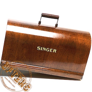 SINGER Sewing Machine Bentwood Carrying Wooden Case Top Cover Lid 99 28 ...
