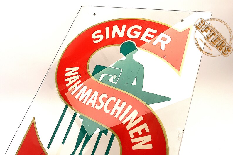 SINGER Sewing Machines Glass Sign German Nahmaschinen - Etsy