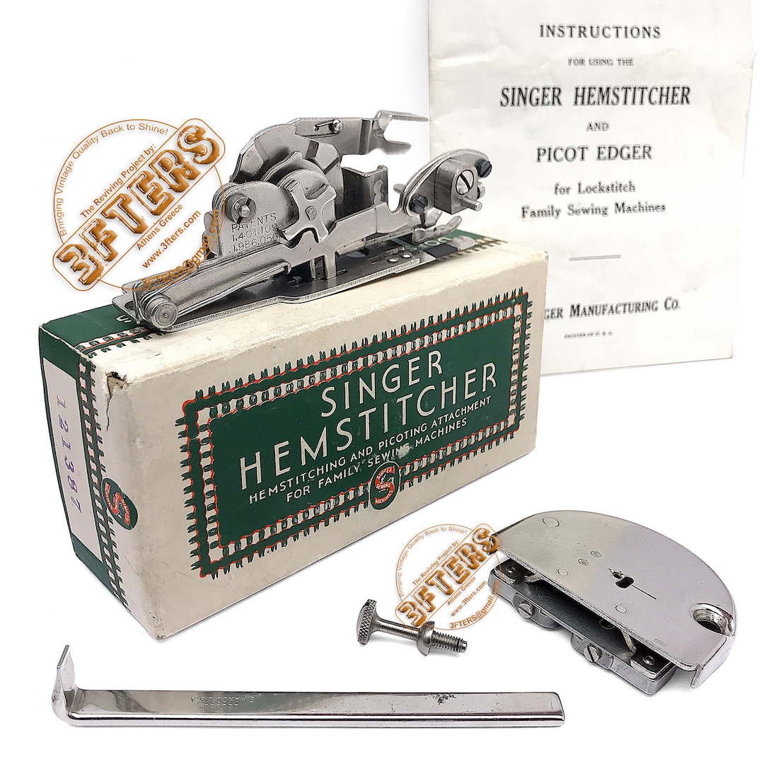 SINGER Hemstitcher Picot Edger Attachment 121387 for 66 99 15 201 221 ...