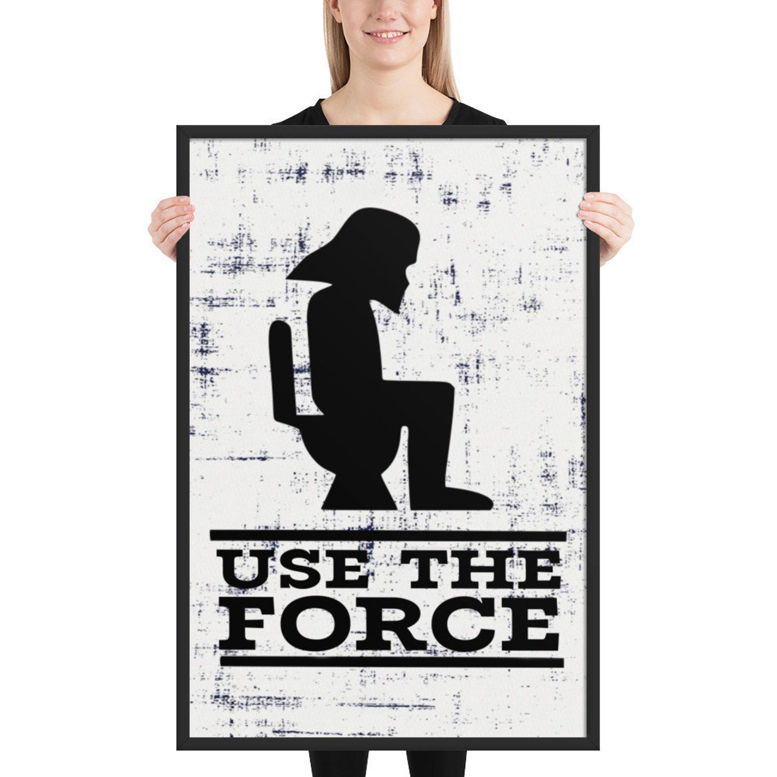 Use the Force Poster,bathroom Art,funny Wall Art,funny Sign,star Wars ...