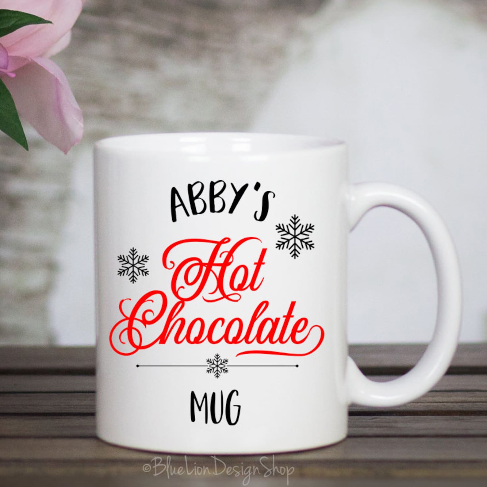 Hot Chocolate Mug Personalized Hot Chocolate Mug Holiday Etsy