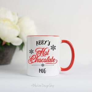 Hot Chocolate Mug, Personalized Hot Chocolate Mug, Holiday Mug, Hot ...