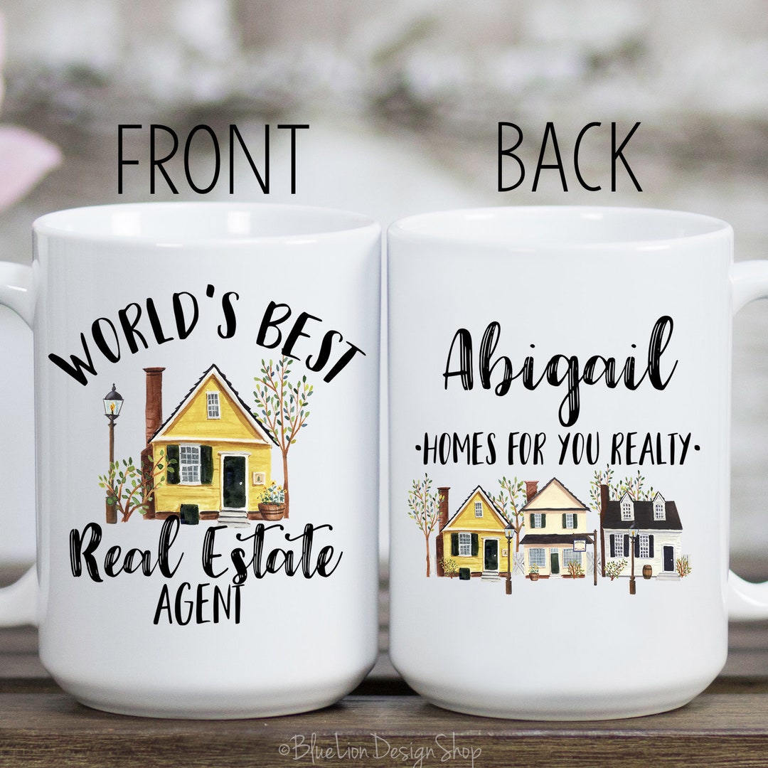 Personalized Real Estate Agent Mug, World's Best Real Estate Agent Mug ...