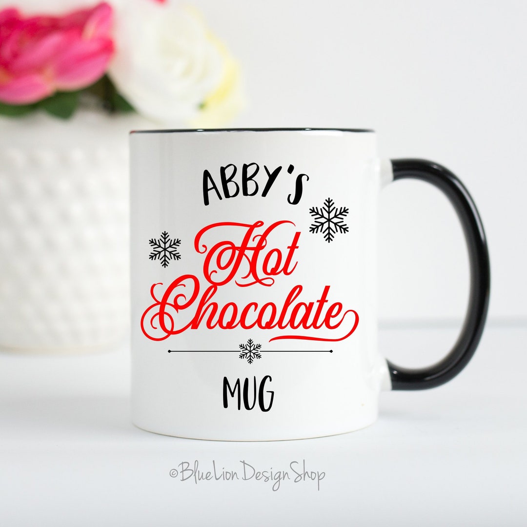 Hot Chocolate Mug, Personalized Hot Chocolate Mug, Holiday Mug, Hot ...