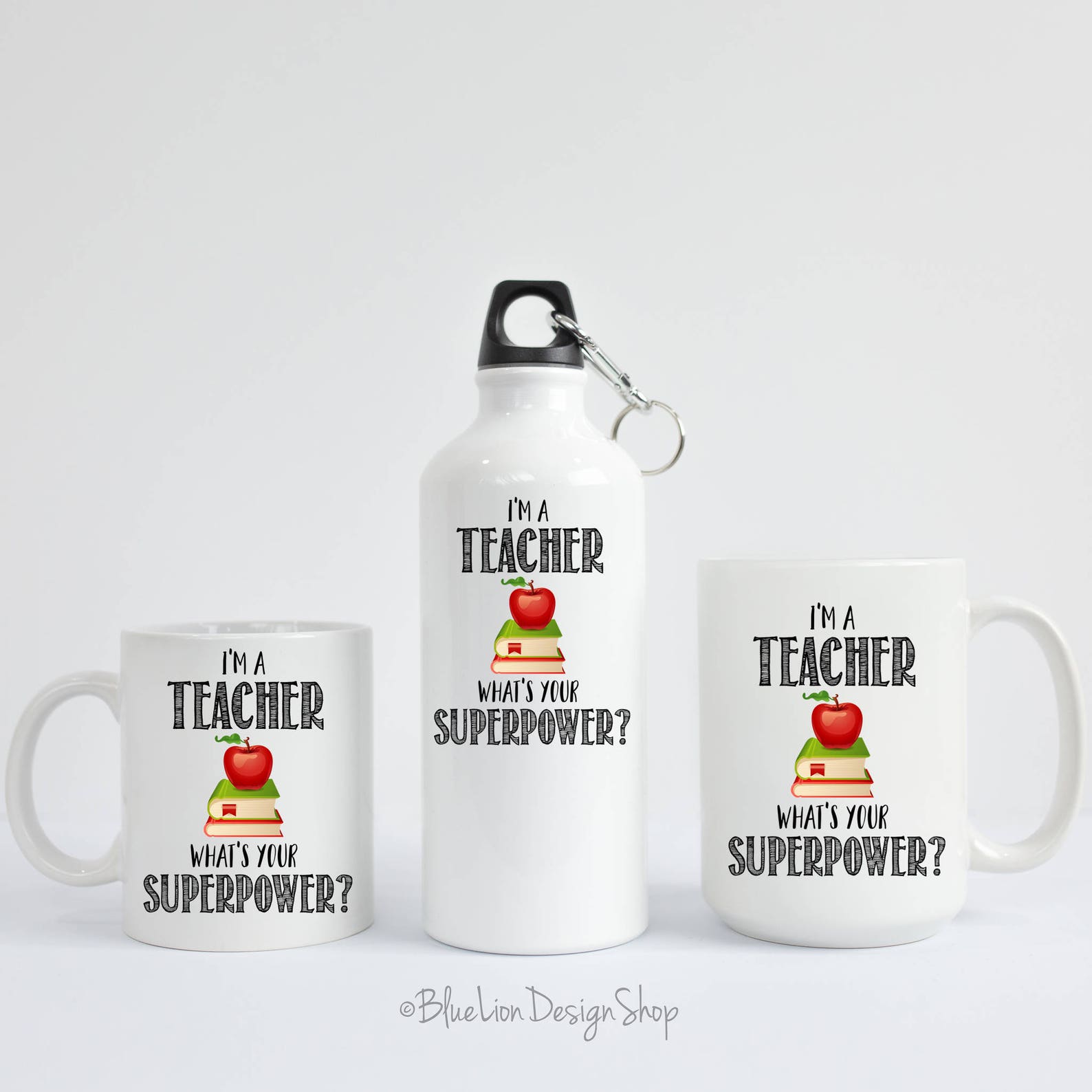 Teacher Water Bottle Teacher Superpower Water Bottle Gift - Etsy