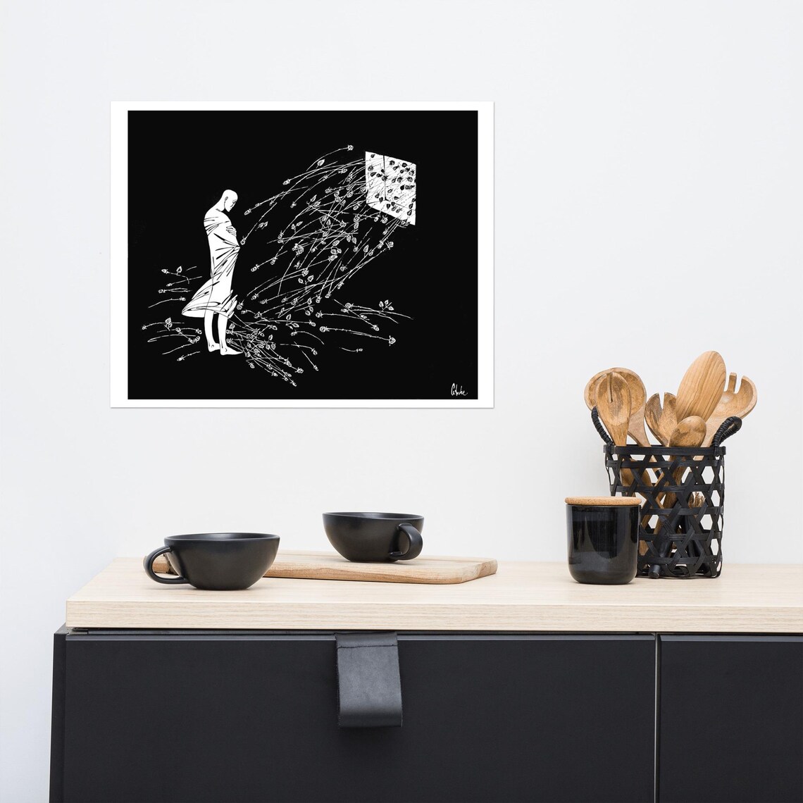 Unframed Poster "mercy" - Black-and-white Wall Art - Healing ...