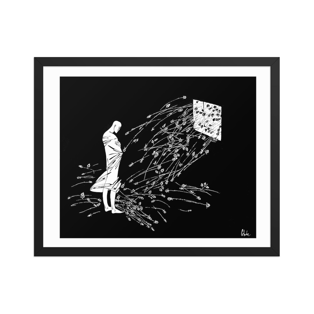 Framed Poster "mercy" - Black-and-white Wall Art - Healing, Compassion ...