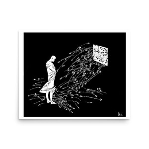 Unframed Poster "mercy" - Black-and-white Wall Art - Healing ...