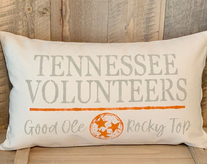 Farmhouse Pillows Tennessee Volunteers Good Ole Rocky Top Throw Pillow ...