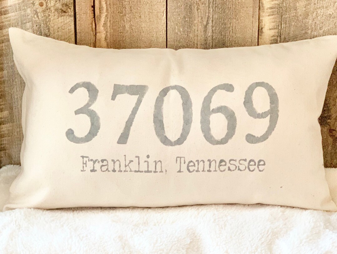 Personalized Zip Code Pillow or Pillow Cover | Personalized Pillow ...