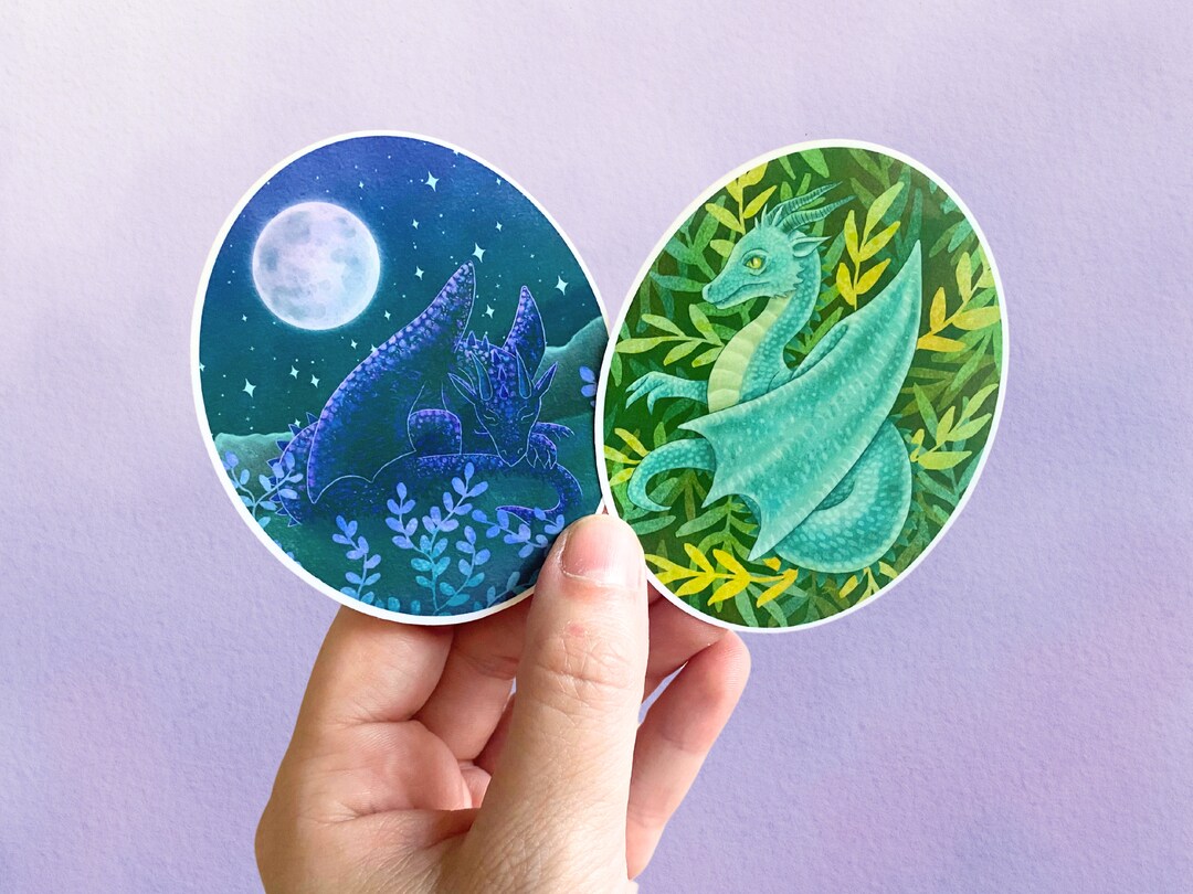 Dragon Sticker Set | Fantasy Animal Sticker Pack | Vinyl Waterproof ...