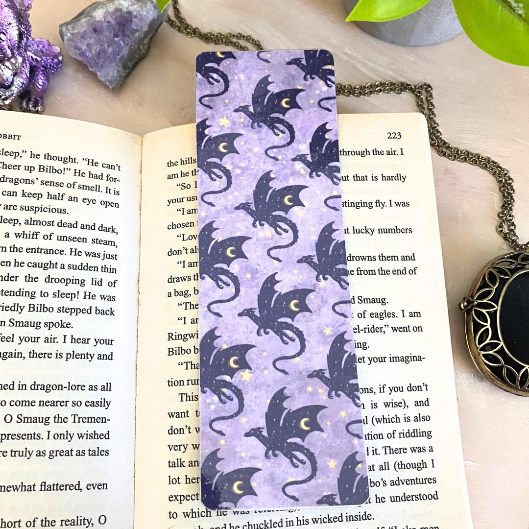 Purple Celestial Dragon Fantasy Laminate Bookmark - Etsy