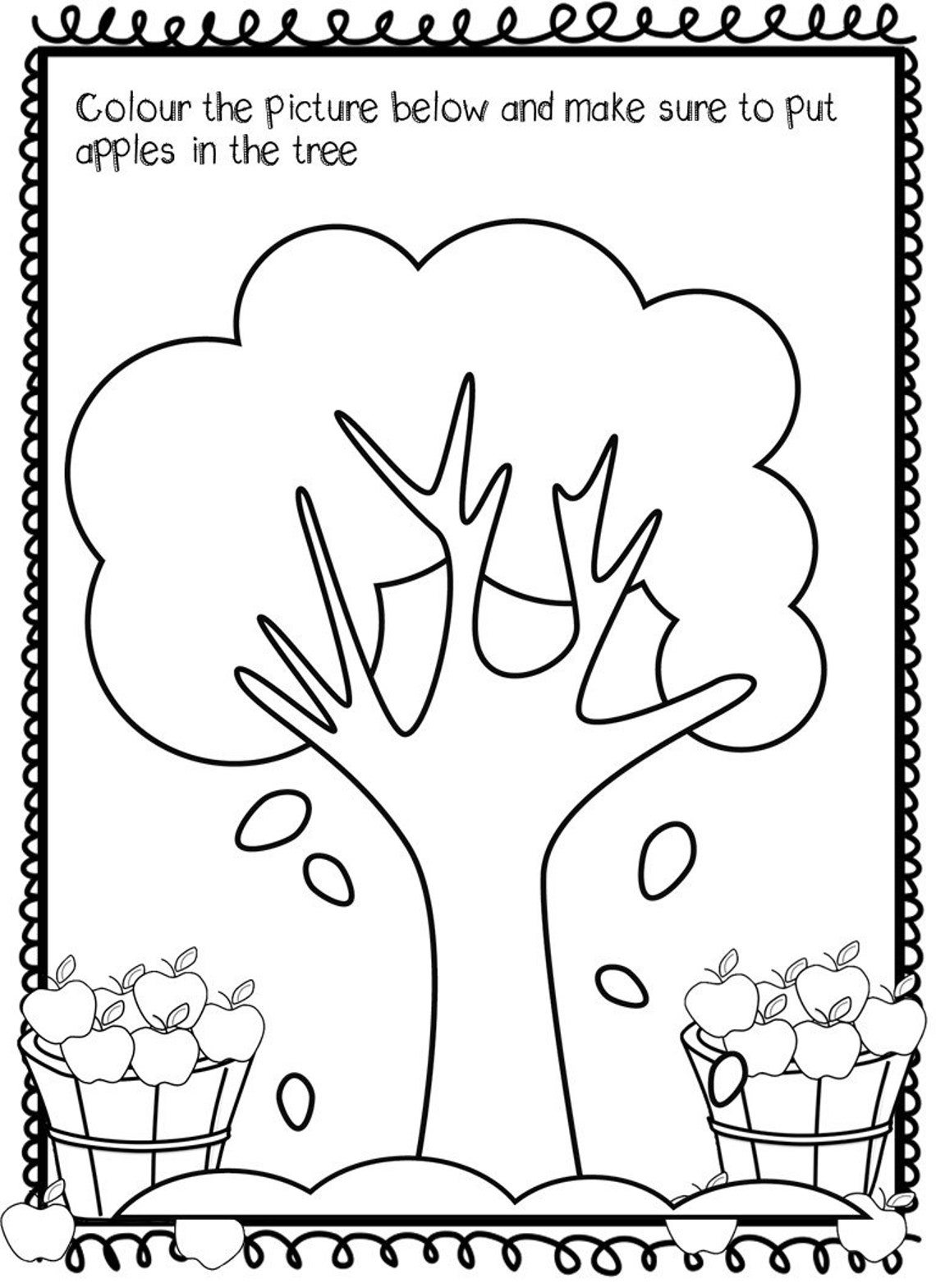 Apple Picking: Fall Worksheets - Etsy