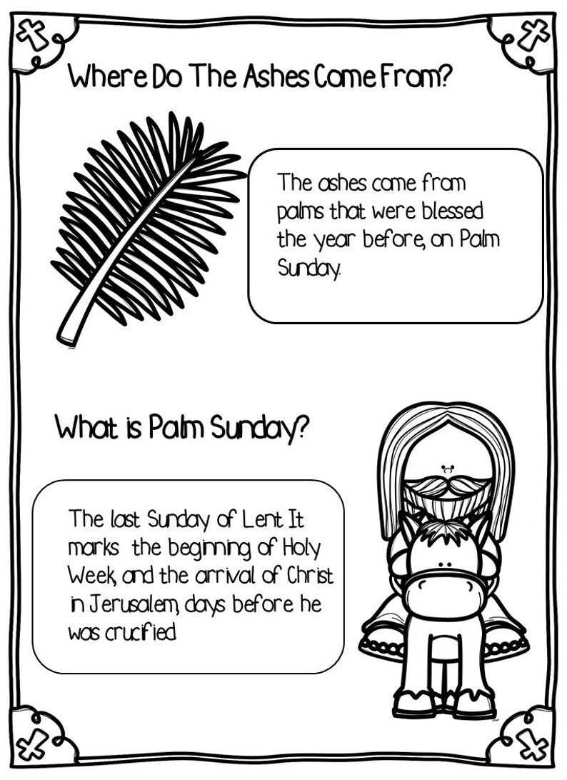 Ash Wednesday Packet - Etsy