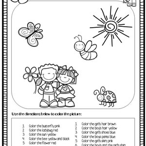 Prek-2 Reading: Color and Comprehension | Etsy