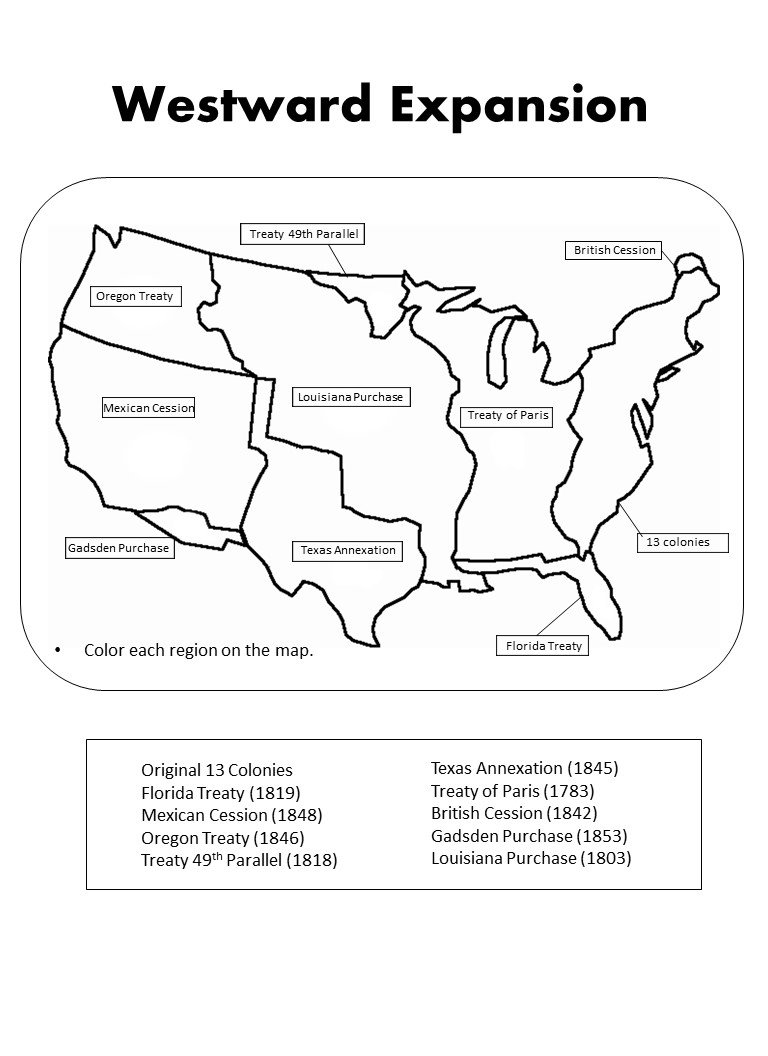 Westward Expansion Map Activities - Etsy