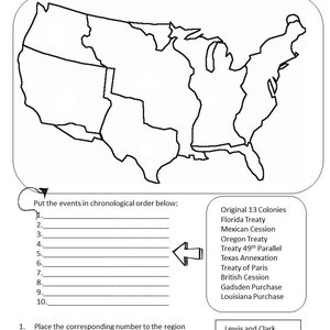Westward Expansion Map Activities - Etsy