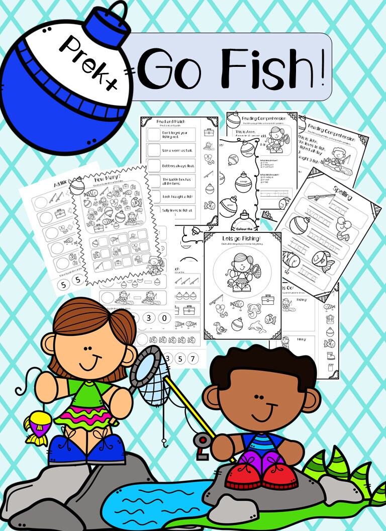 Go Fish! Preschool Packet - Etsy