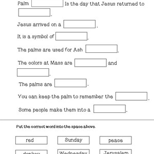 Palm Sunday Package - Etsy