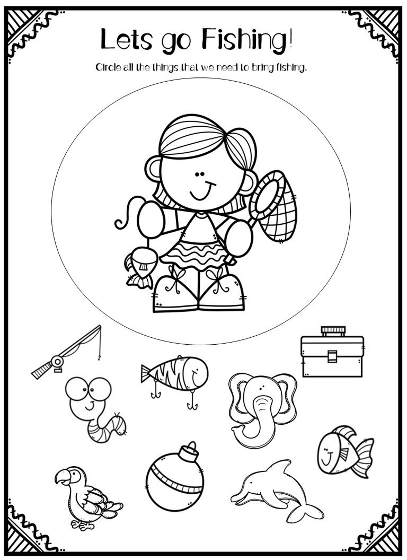 Go Fish! Preschool Packet - Etsy Canada