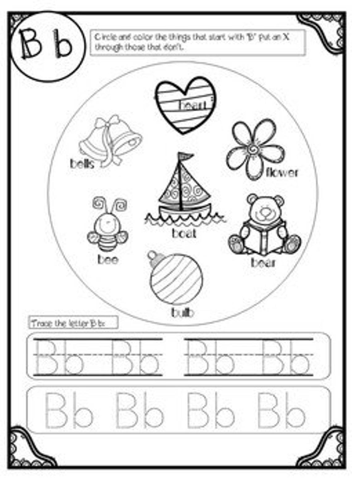 Alphabet Worksheets - Etsy