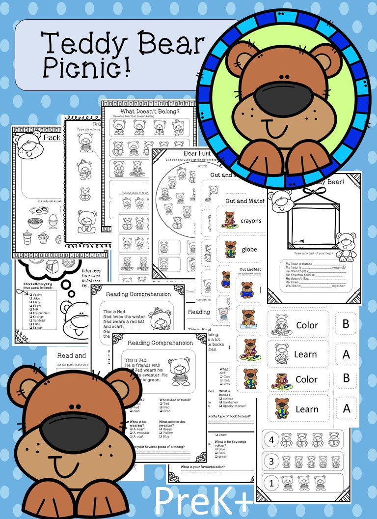 Teddy Bear Picnic-prek+ Package - Etsy