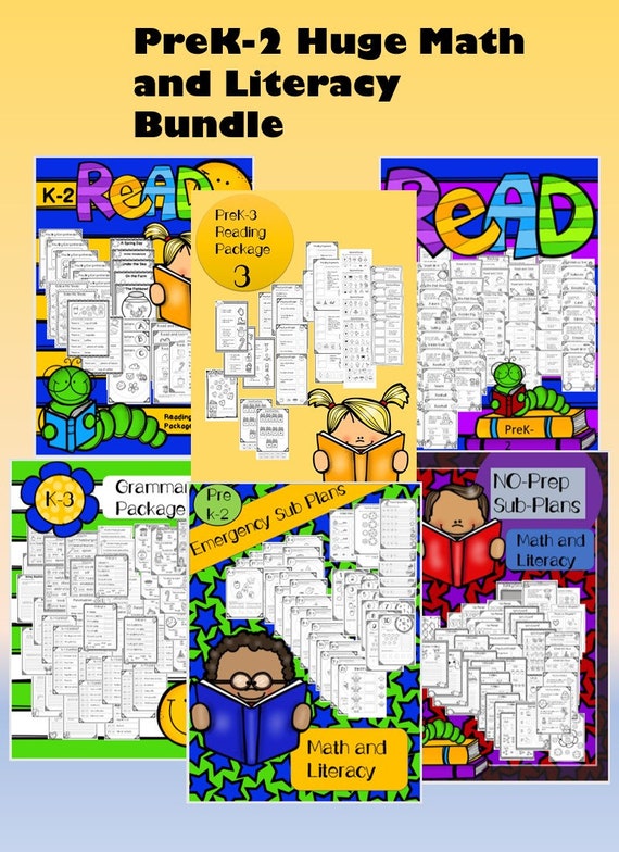 Huge Bundle Math and Literacy - Etsy