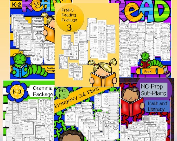 Fall, Winter, Spring & Summer Seasonal Bundle. Math and Literacy ...