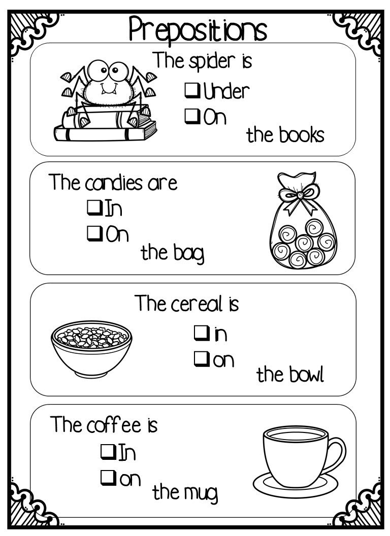 K-3 Grammar: Prepositions and Articles - Etsy