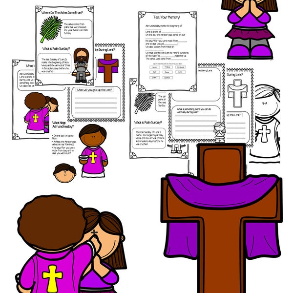 Ash Wednesday Worksheets - Etsy Ash Wednesday Worksheets - Etsy