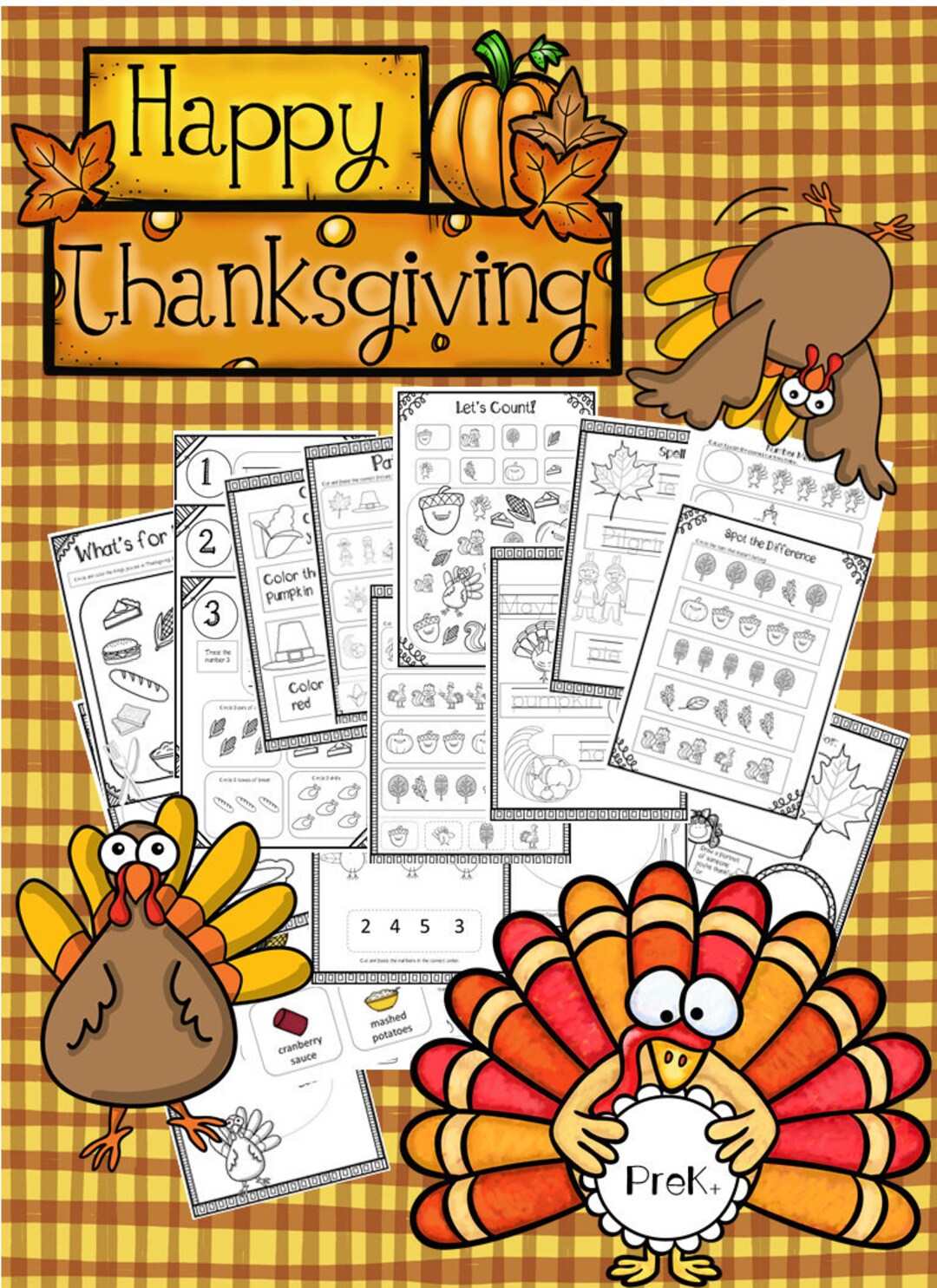 Thanksgiving Prek+ Package - Etsy
