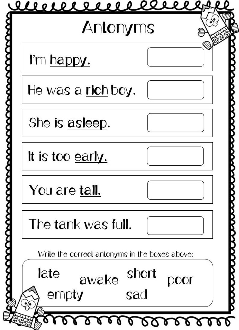 K-2 Grammar Package | Etsy