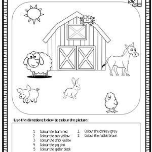 Prek-2 Reading: Color and Comprehension - Etsy