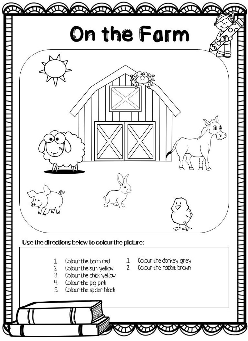 Prek-2 Reading: Color and Comprehension - Etsy