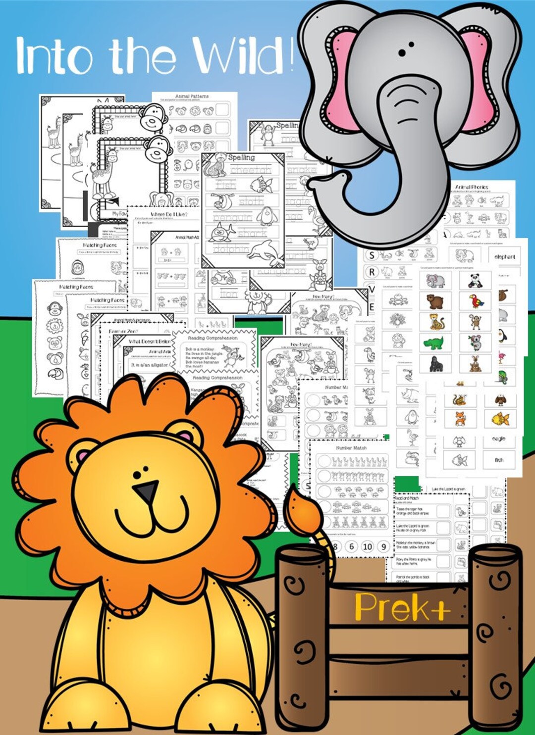 Into the Wild! Prek Package - Etsy