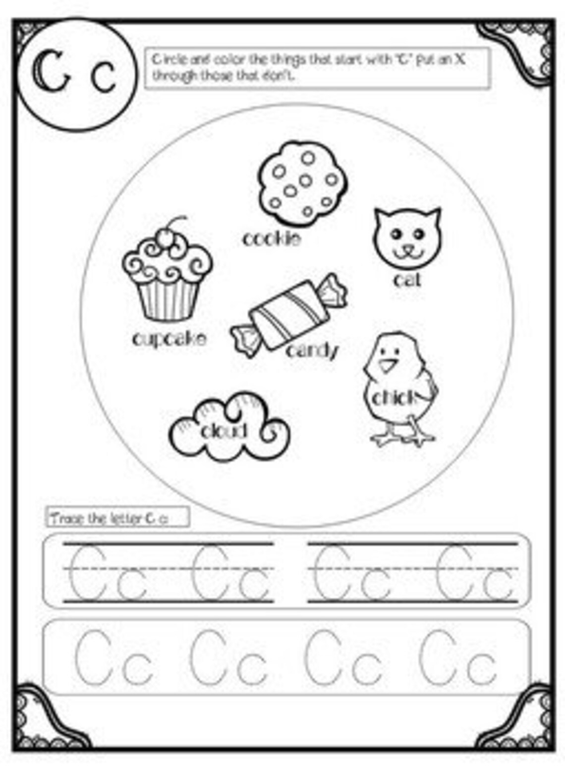 Alphabet Worksheets - Etsy