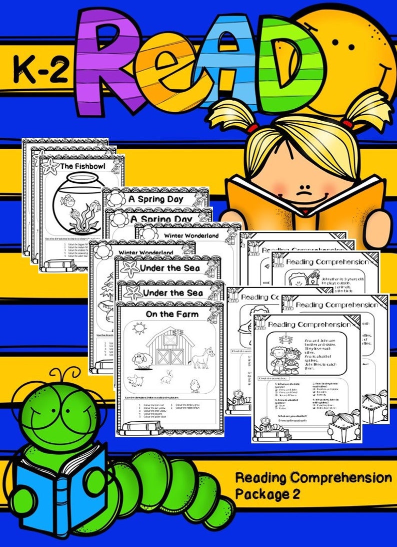 Prek-2 Reading: Color and Comprehension - Etsy