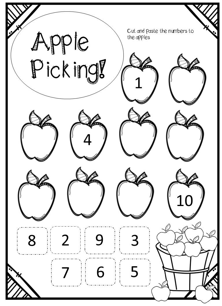 Apple Picking: Fall Worksheets - Etsy